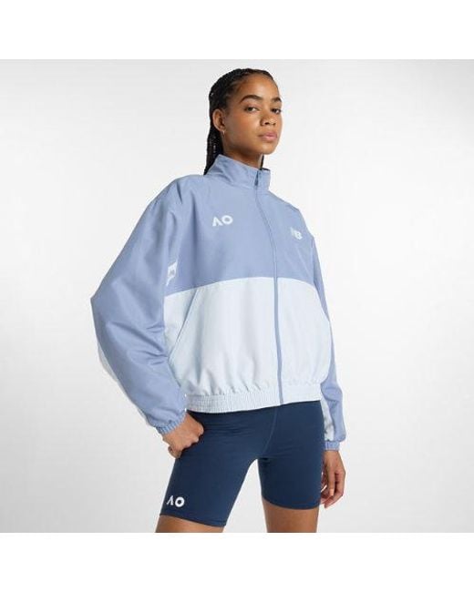 New Balance Australian Open Woven Jacket in Blue | Lyst