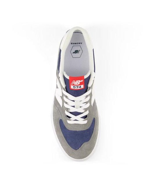 New Balance Nb Numeric 574 Vulc In Grey/white Suede/mesh in Blue for ...