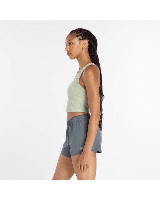New Balance Micro-Rib Tank in Blue | Lyst UK