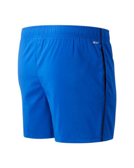 New Balance Core Run 5 Inch Short in Blue for Men | Lyst UK
