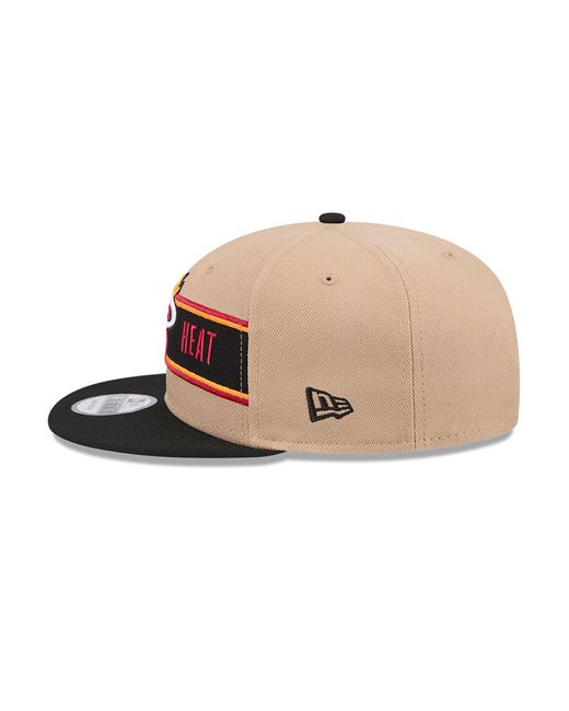KTZ Miami Heat Nba Draft 2024 Beige 9fifty Snapback Cap in Brown for ...