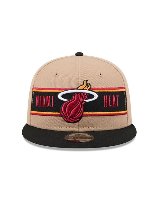 KTZ Miami Heat Nba Draft 2024 Beige 9fifty Snapback Cap in Brown for ...