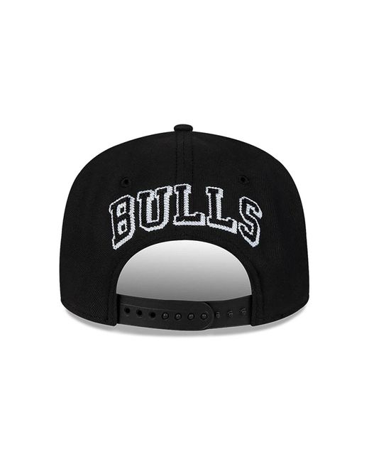 KTZ Chicago Bulls Chain Stitch 9fifty Snapback Cap in Black for Men ...