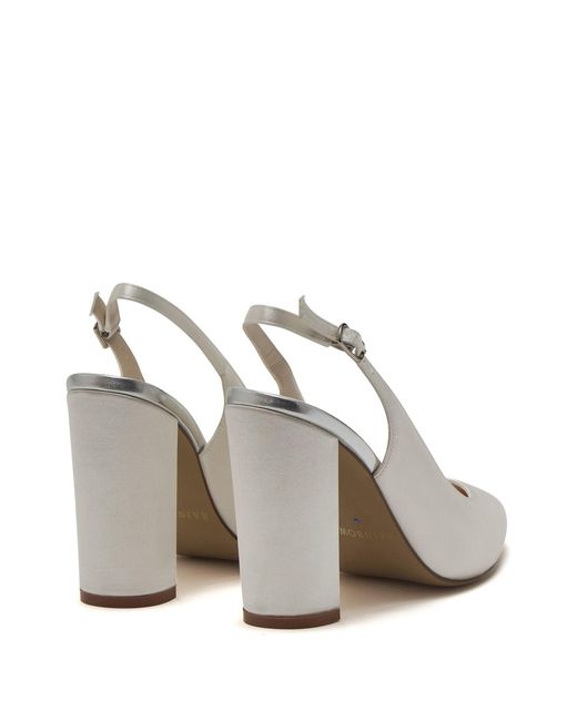 Rainbow Club Natalia Slingback Satin Shoes in White | Lyst