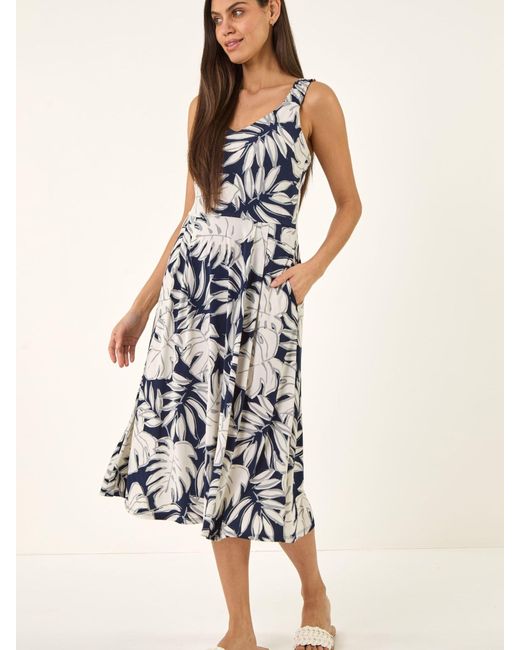 Roman Palm Leaf Dress