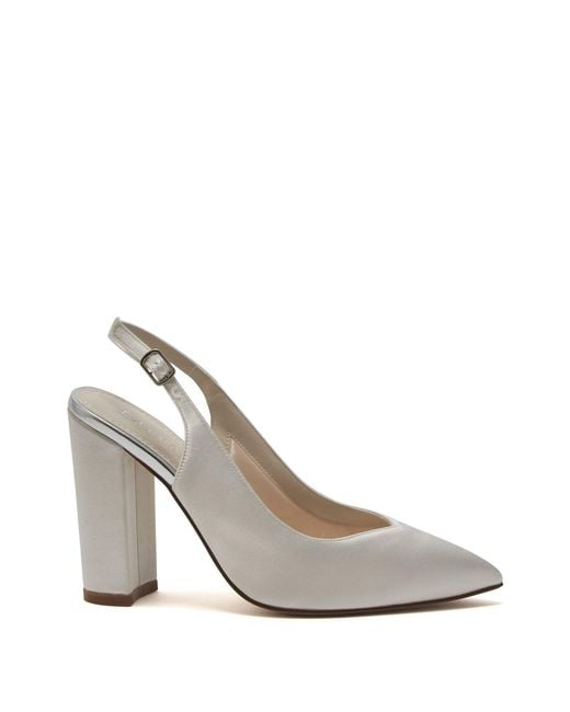 Rainbow Club Natalia Slingback Satin Shoes in White | Lyst