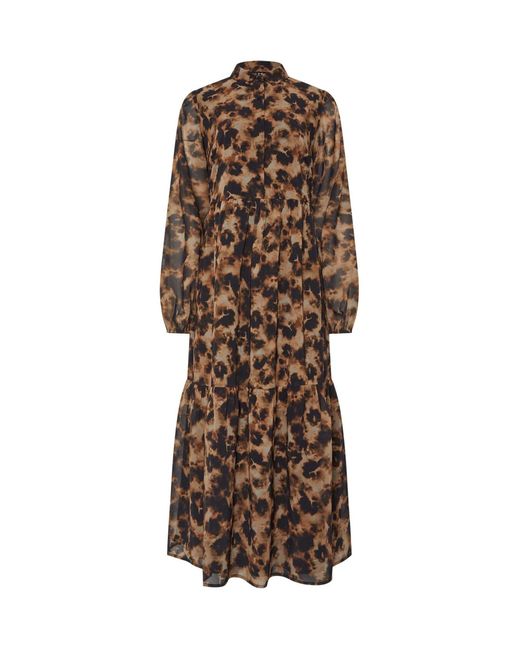 Long Tall Sally Tortoise Shell Maxi Dress in Brown | Lyst