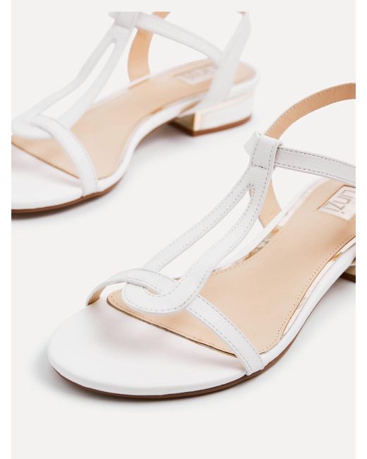 Linzi Lavish T-Bar Looped Low Block Sandal in Brown | Lyst Australia