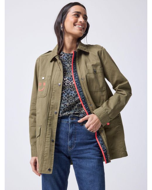 Scamp & Dude Jacket Smiley Star & Lightning Bolt Face Logo in Green ...