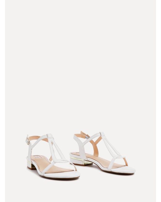 Linzi Lavish T-Bar Looped Low Block Sandal in Brown | Lyst Australia