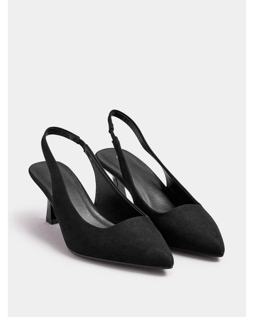 Yours Curve Extra Wide Fit Extra Wide Fit Slingback Heels in Black | Lyst