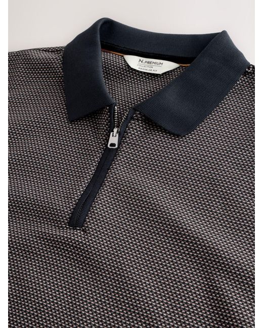 Next Pattern Polo Shirt in Gray for Men | Lyst