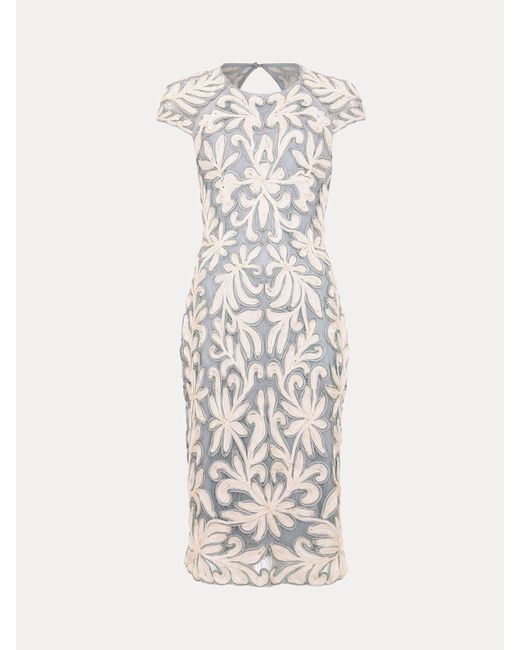 Phase Eight Petite Karima Tapework Midi Dress in White | Lyst
