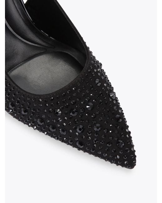KG by Kurt Geiger Adina Embellished Slingback Heels in Black | Lyst
