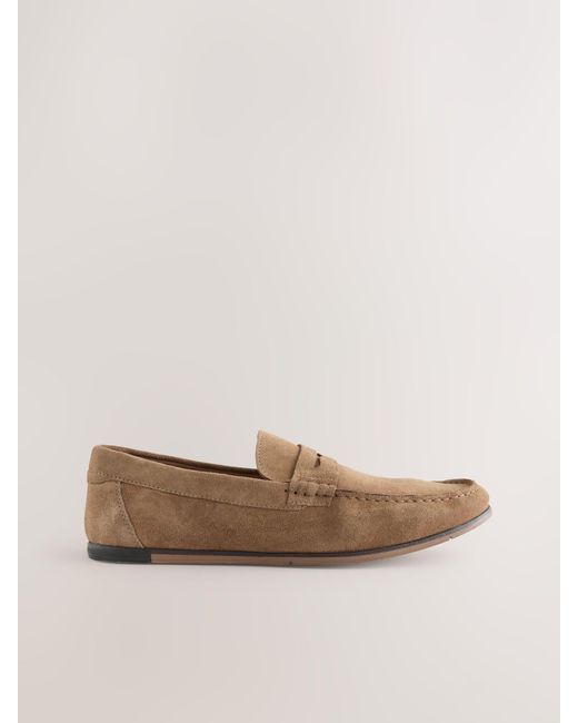 Next Leather Loafers in Natural for Men | Lyst