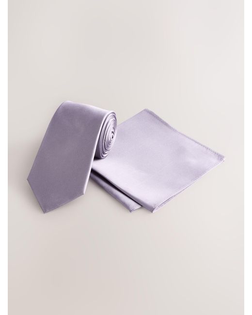 Next Silk Tie And Pocket Square Set in Purple for Men | Lyst Australia