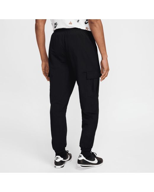 Nike Club Woven Cargo Trousers in Black for Men | Lyst