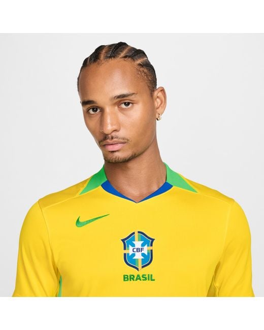 Nike Brazil 2025 Stadium Home Team) Dri-Fit Soccer Replica Jersey in Yellow for Men | Lyst UK