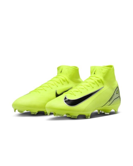 Nike Mercurial Superfly 10 Pro Fg High-Top Football Boot in Yellow for ...