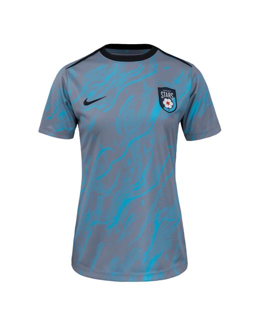 Nike Chicago Stars Fc 2025 Nwsl Short-Sleeve Pre-Match Top in Blue | Lyst