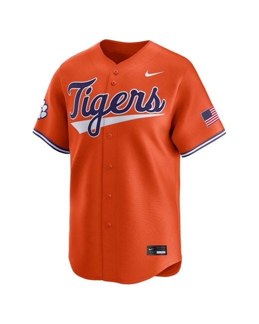 Nike Clemson Tigers College Limited Baseball Jersey in Orange for Men ...