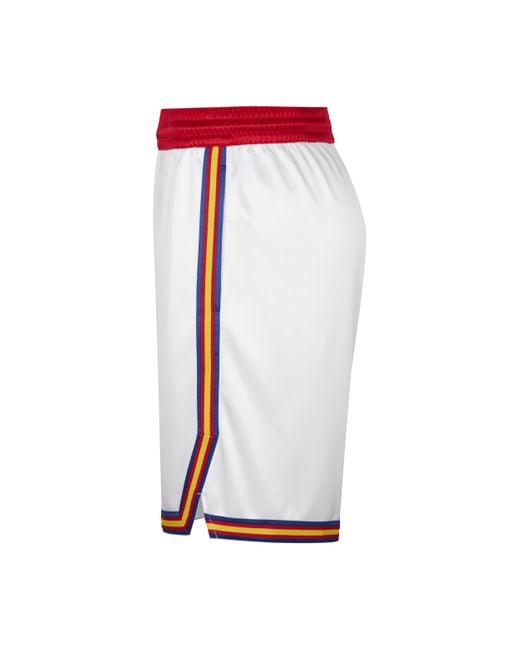 Nike Golden State Warriors 2024/25 Hardwood Classics Dri-Fit Nba Swingman Shorts in White for ...