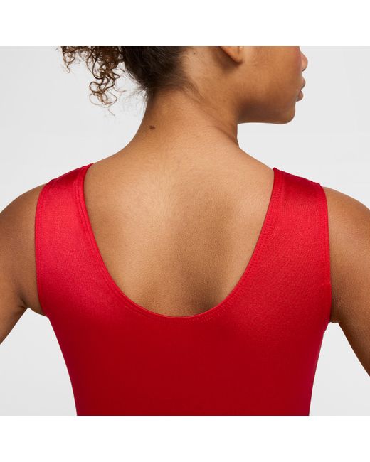 Nike Gymnastics Standard Performance Leotard in Red | Lyst