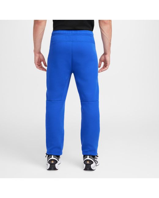 Nike 'Tech Fleece Open-Hem Pants in Blue for Men | Lyst