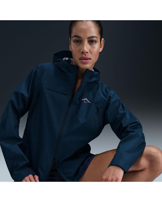 Nike 'Trail Storm-Fit Adv Running Jacket in Blue | Lyst