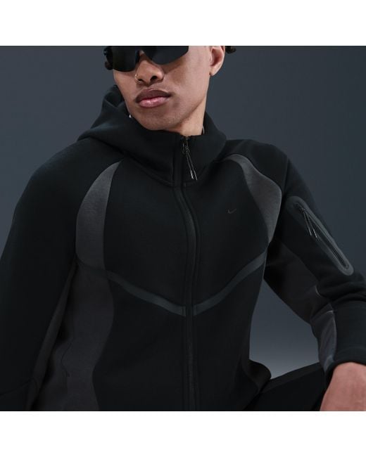 Nike Tech Color-Block Full-Zip Fleece Windrunner Jacket in Blue for Men ...