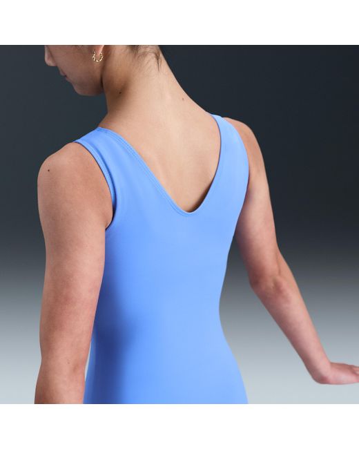 Nike Gymnastics Classic Performance Leotard in Blue | Lyst