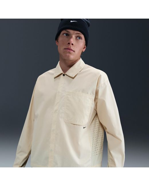 Nike Sportswear Tech Button-Down Top in Blue for Men | Lyst