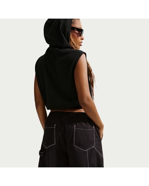 Nike Loose Low-Rise Carpenter Trousers in Black | Lyst