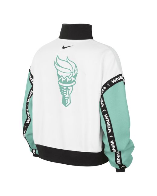 Nike New York Liberty Wnba 1/4-zip Top in Green | Lyst