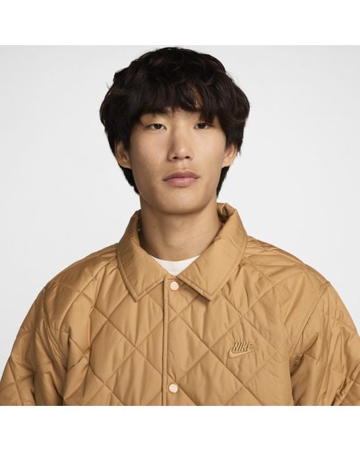 Nike Club Lightweight Quilted Therma-Fit Insulated Jacket in Brown for ...