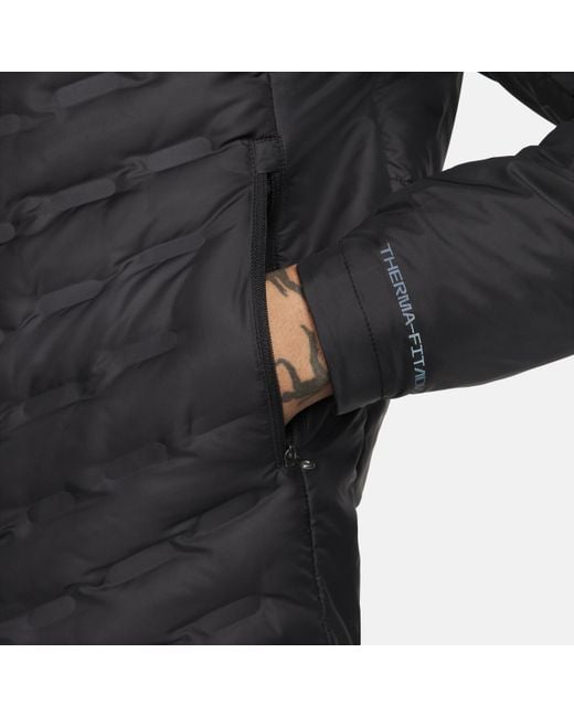 Nike Therma-Fit Adv Aeroloft Repel Down Running Jacket in Black for Men ...