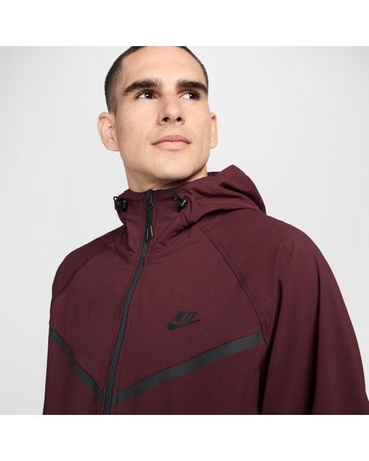 Nike Tech Woven Jacket in Red for Men | Lyst