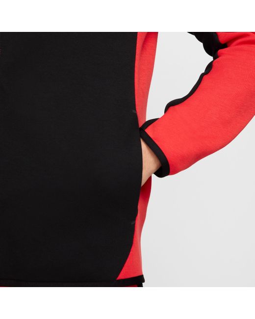 Nike Tech Fleece Windrunner Full-Zip Jacket in Red for Men | Lyst