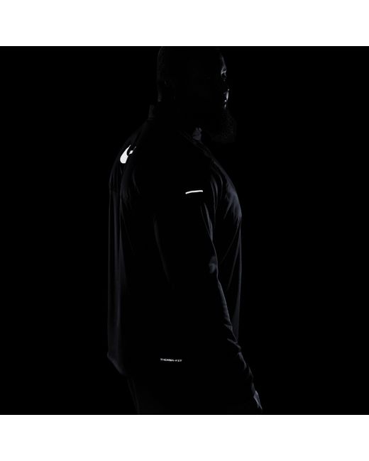 Nike Sphere Therma-Fit Water-Repellent 1/2-Zip Running Top in Black for ...