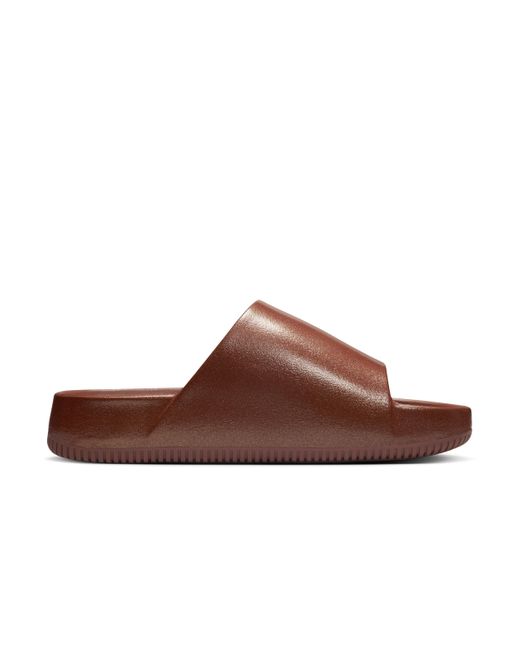 Nike Calm Slides in Brown | Lyst