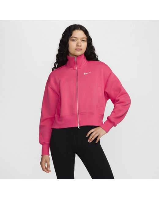 Nike Sportswear Phoenix Fleece Oversized Track Jacket in Red | Lyst