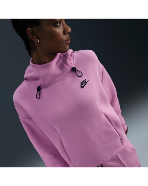 Nike Sportswear Tech Fleece Oversized Hoodie in Pink | Lyst