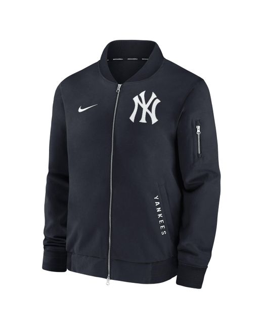 Nike New York Yankees Authentic Collection Dugout Mlb Full-Zip Bomber ...