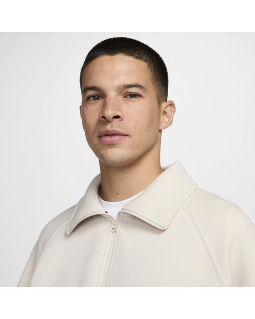 Nike Tech Fleece Half-Zip Top in White for Men | Lyst