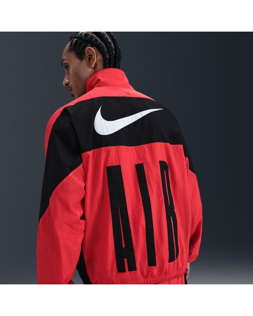 Nike Air Woven Track Jacket in Red for Men | Lyst