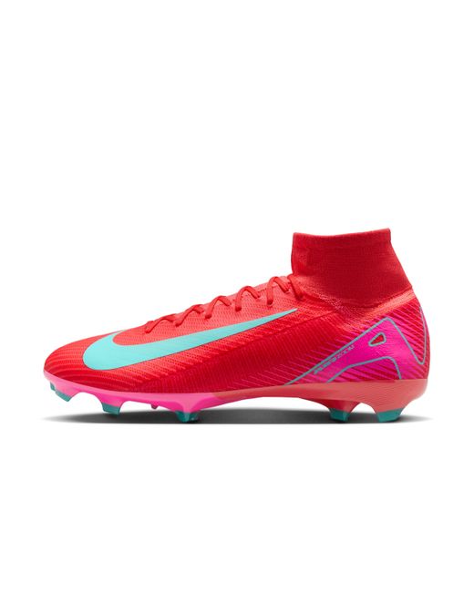 Nike Mercurial Superfly 10 Pro Fg High-Top Soccer Cleats in Red for Men ...