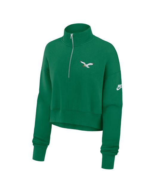 Nike Philadelphia Eagles Rewind Phoenix Nfl Cropped 1/4-Zip Crew in ...