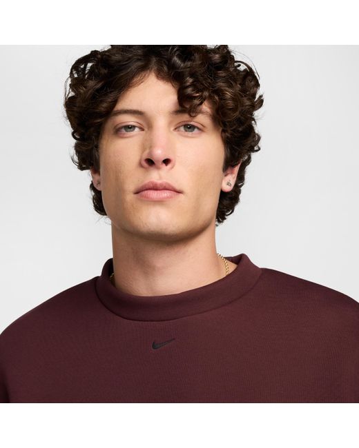 Nike Tech Fleece Crew in Red for Men | Lyst