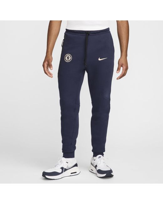Nike Chelsea F.c. Tech Fleece Football joggers Cotton/polyester in Blue ...