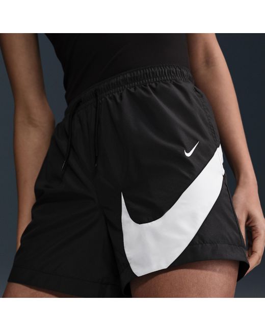 Nike Sportswear Classic Mid-Rise 5" Woven Logo Shorts in Blue | Lyst